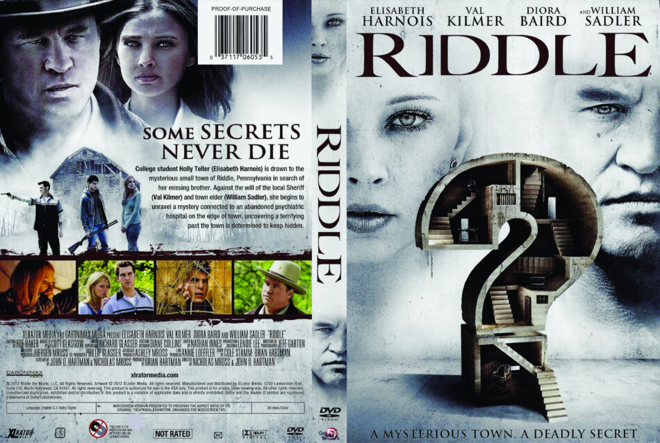 Riddle (2013) R1 - Movie DVD - Front DVD Cover