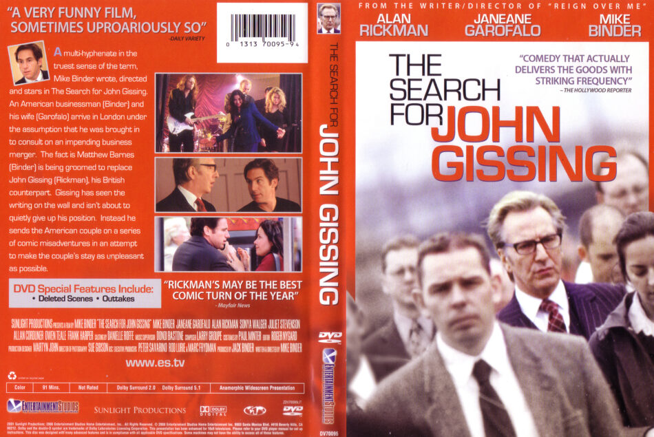 The Search for John Gissing (2001) UR WS R1 - Movie DVD - front DVD Cover
