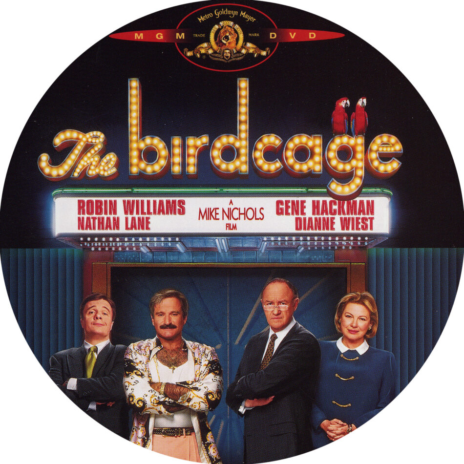 The Birdcage (1996) R1 - Movie DVD - CD Label, DVD Cover, Front Cover