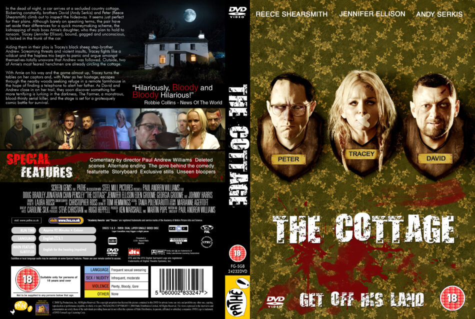 The Cottage (2008) R2 - Movie DVD - CD Label, DVD Cover, Front Cover