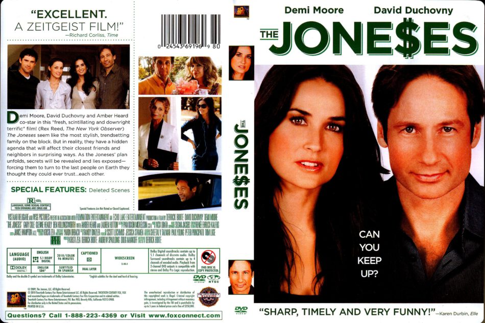 The Joneses (2009) WS R1 - Movie DVD - CD Label, DVD Cover, Front Cover