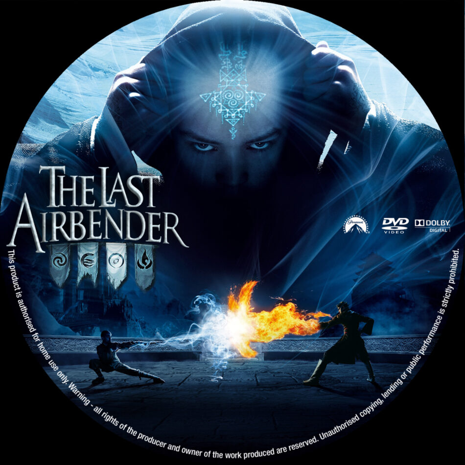 The Last Airbender (2010) WS R1 - Movie DVD - CD Label, DVD Cover ...