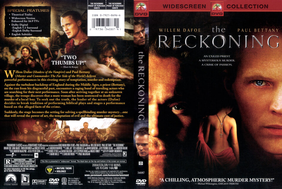 The Reckoning (2004) WS R1 - Movie DVD - CD Label, DVD Cover, Front Cover