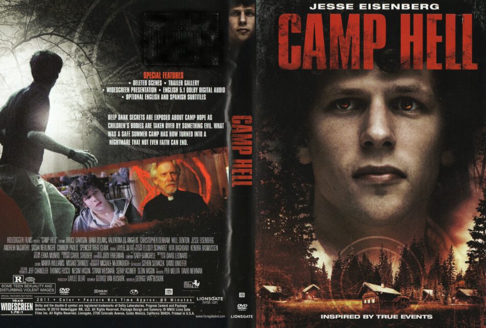 Camp Hell (2011) WS R1 - Movie DVD - CD Label, DVD Cover, Front Cover