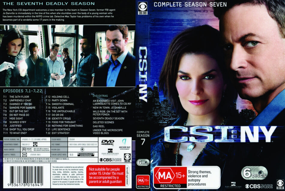 CSI NY: Complete Season 7 (2010-2011) R4 - TV Series - Front DVD Cover