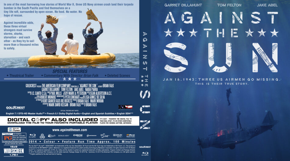 Against The Sun Blu-Ray DVD Cover & Label (2015) R0 Custom Art