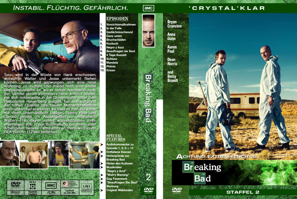 Breaking Bad - Staffel 2 DVD Cover (2009) german custom