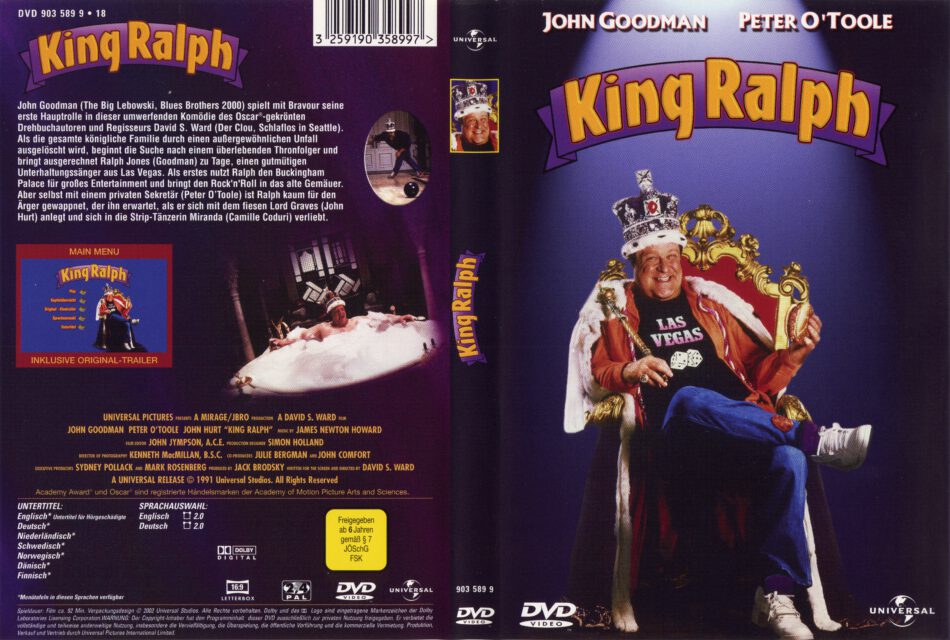 King Ralph DVD Cover & label (1991) R2 German