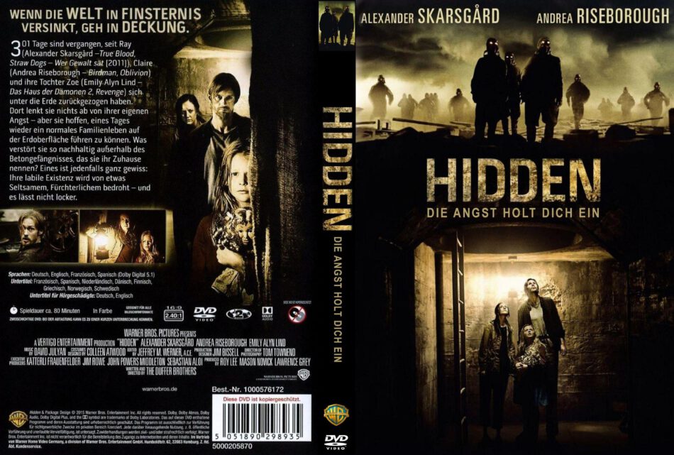 Hidden: Die Angst holt Dich ein dvd cover (2015) R2 GERMAN