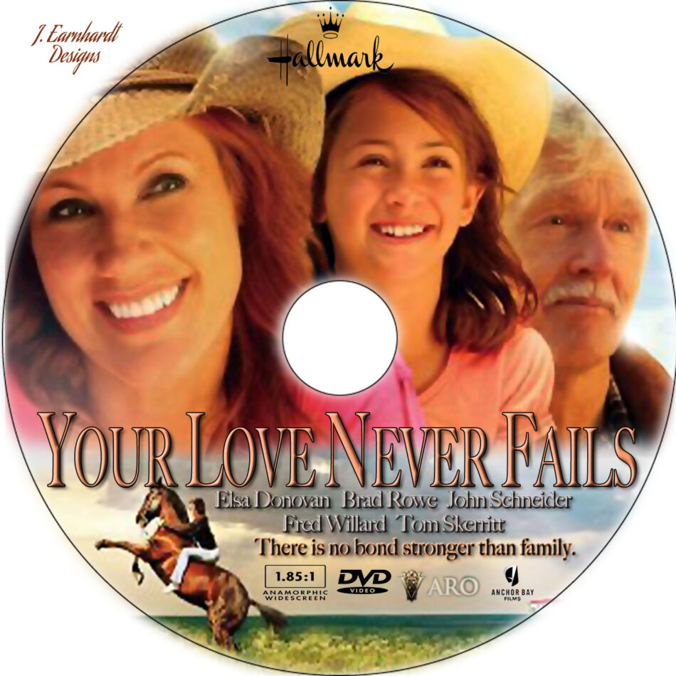 Your Love Never Fails DVD Label (2011) R1 Custom Art