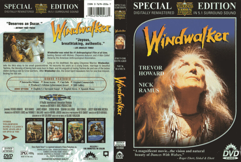 Windwalker (1981) R1 - Movie DVD - Front DVD Cover