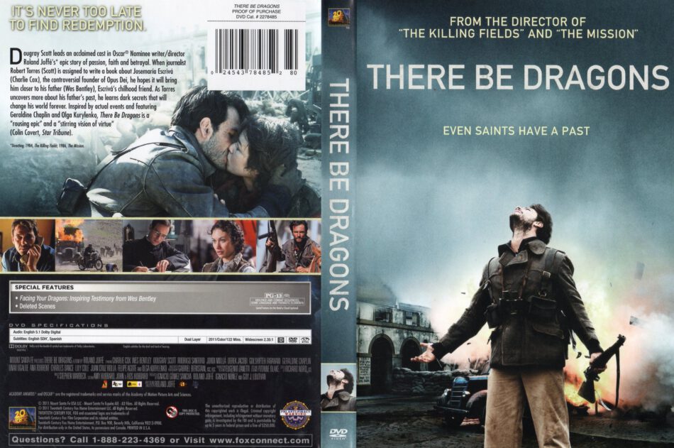 There Be Dragons (2011) WS R1 - Movie DVD - CD Label, DVD Cover, Front Cover